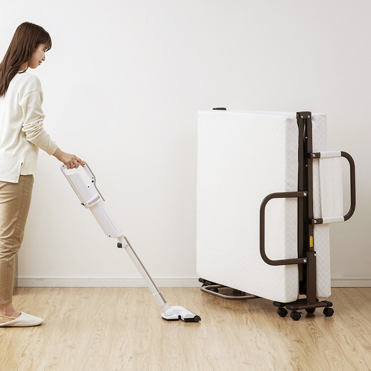 折りたたみ電動リクライニングベッド OTBSS-BDH ホワイト K105637│【公式】SIMPLE STYLE - アイリスオーヤマのホームファッション専門店